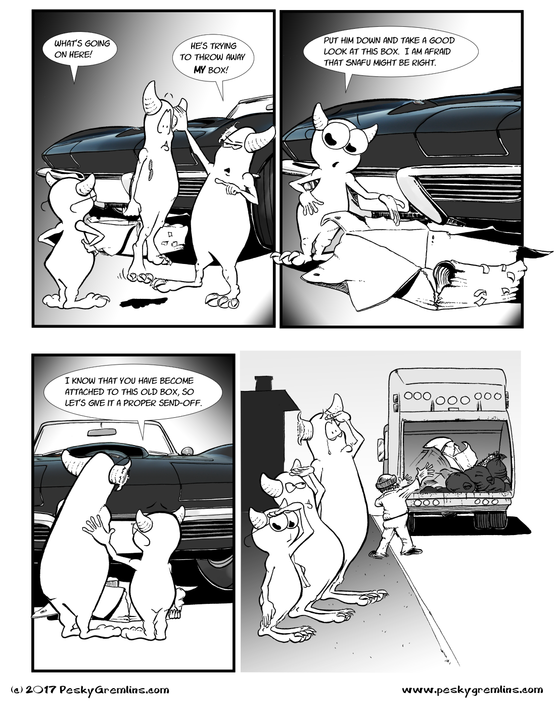 Pesky Gremlins Comic 166 – Out with the Trash - Pesky Gremlins Pesky Gremlins Comic 166 – Out with the Trash - Pesky Gremlins